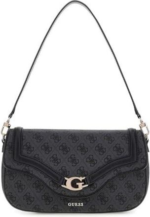 Guess sac à épaule Dea Flap Shoulder Bag Coal Logo gris foncé