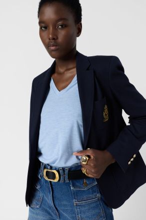 Gerard Darel T-shirt V fluide - MALVINE - Bleu ciel