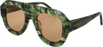 Generic Lunettes De Soleil Polaris&eacute;es &Agrave; Grande Monture For Hommes Et Femmes, For F&ecirc;tes, Vacances, Plage(Green)