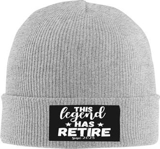 Generic Tricoté Bonnet La Légende A Pris Sa Retraite. Retraite en 2025. Classique Bonnet Hiver Chaud Tricot Chaud Beanie Hiver pour Adultes Ski Femme