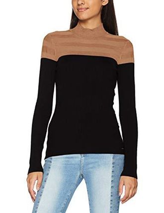 Morgan Femme 172-mico.m Pullover Sweater, Camel/Noir, M EU