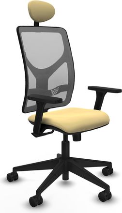 Piqueras y Crespo Stuhl f&uuml;r Call Center mit 3D-Armlehnen, h&ouml;henverstellbarer Lendenwirbelst&uuml;tze und festem Kopfteil, ausgestattet mit 3 Positionen und Schneidschaum, Gr