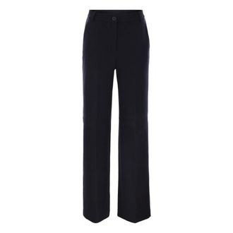 Max Mara Femme, Pantalons, Bleu, Taille: 42 FR Regular Fit Ankle-Length Pantalons
