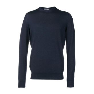 Drumohr Marineblaue Merino-Strickpullover - - Knitwear - Herren - Blau - 2XL