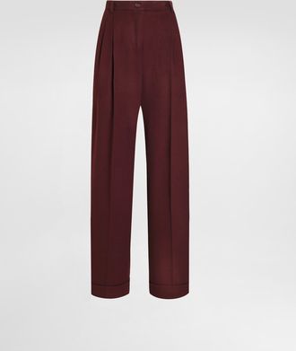 Dolce & Gabbana Cashmere Trousers - Frau Hosen Und Shorts Purple 40