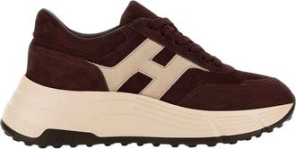 Hogan Femme, Chaussures, Rouge, Taille: 38 EU Baskets &agrave; lacets Hi-Fi