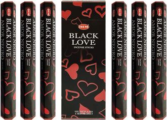 Hem Schwarze Liebe R&auml;ucherst&auml;bchen 6 Packung