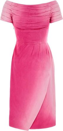 Prada Off-Shoulder Duchesse Dress - Pink