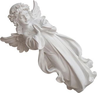 Garneck 1stück Angel Mädchen Statue Skulptur Handgefertigte Tischdekoration Weiß Für Zuhause Garten Elegante Engel Figur Mit Feiner Verarbeitung Und Einzigart