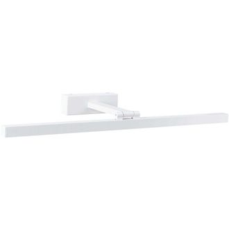 Beliani Lampe Miroir Moderne avec &Eacute;clairage LED Horizontal en M&eacute;tal avec Rev&ecirc;tement en Poudre Blanc Arros