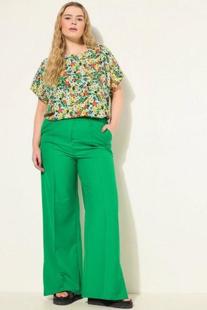 STUDIO UNTOLD Schlupfhose Hose Wide Legs Seitenschlitze Elastikbund