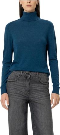 Luisa Cerano Pull &agrave; col roul&eacute; - Femme - Pulls - Bleu - Taille: 42 FR