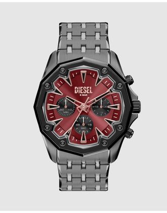 Diesel Stinger Chronograph-Uhr aus Edelstahl in Gunmetal-Grau