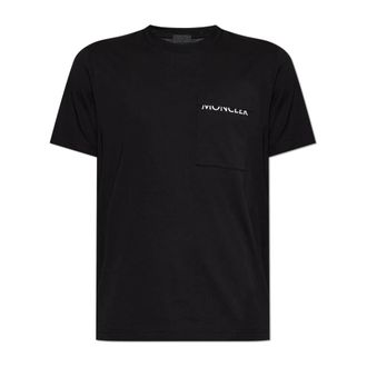 Moncler T-Shirt aus Baumwoll-Jersey mit Brusttasche - - Tops - Herren - Schwarzk - L