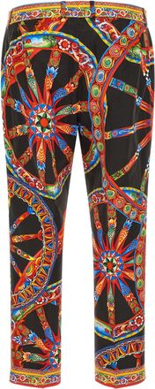Dolce & Gabbana Womens Multicolor Cotton Casual Pants