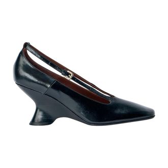 Dries Van Noten Escarpins compens&eacute;s en cuir - Femme - Chaussures - Noir - Taille: 38 EU