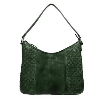 Zerimar Sac bandouli&egrave;re en cuir v&eacute;ritable, confectionn&eacute; &agrave; la main, con&ccedil;u pour les femmes au quotidien, olive, 26 x 30 x 7 cm