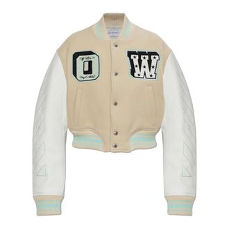 Off-white Graffiti Collegejacke - - Jackets - Damen - Beige - M