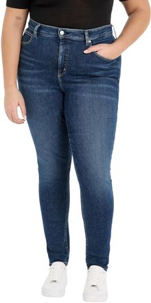 Calvin Klein Jeans Damen Jeans High Rise Skinny Fit, Blau (Denim Dark), 44W