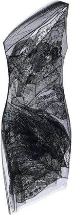 Elisabetta Franchi Femme, Robes, Noir, Taille: 38 FR Red Carpet Embroidered Tulle Dress