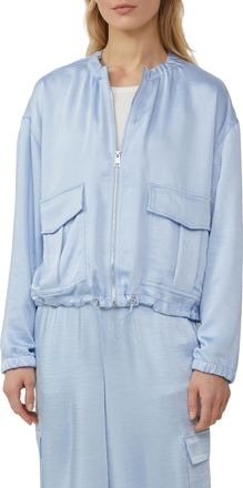 s.Oliver Satin-Blouson mit aufgesetzten Taschen und elastischem Saum