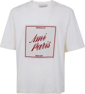 Ami Homme, Tops, Blanc, Taille: L Boxy Fit Short Sleeves Tee