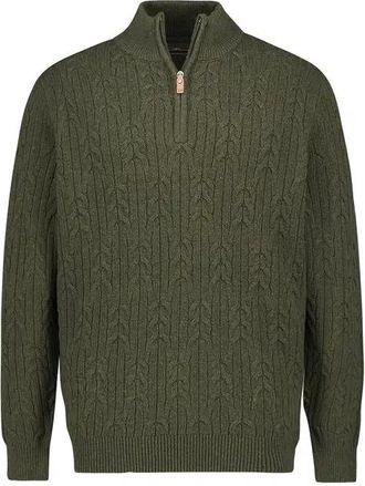 Fynch-Hatton Fynch-Hatton Herren Pullover gr&uuml;n Baumwolle unifarben