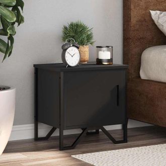 vidaXL Tables de chevet 2 pcs Noir 40 x 30 x 40 cm Agglom&eacute;r&eacute; Vidaxl