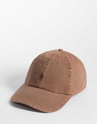 Polo Ralph Lauren Casquette de baseball &agrave; logo embl&eacute;matique - Marron