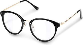 Navaris Lunettes Sans Correction - Lunettes Oculaire Sans Correction avec Monture et Verre Transparent - Femme et Homme