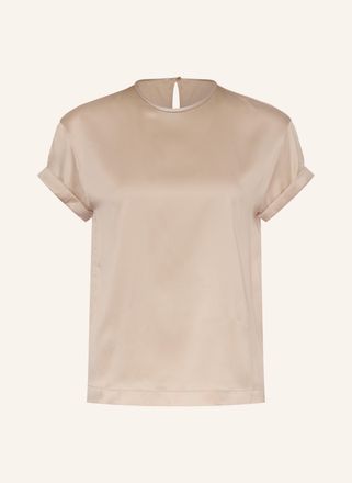 Brunello Cucinelli Brunello Cucinelli Blusenshirt Aus Seide Mit Schmucksteinen beige