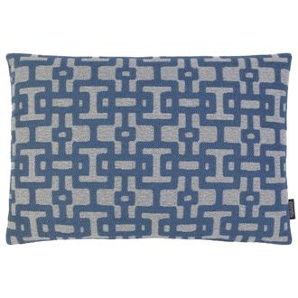 Rohleder Home Collection Home Collection Kissen - Metro - Hudson - 60 x 40 cm - Kissen in angesagtem Grafikmuster- kontrastreiche Farbt&ouml;ne Grau und Blau - Made in Germany
