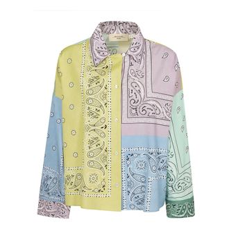 Max Mara Femme, Blouses et Chemises, Multicolore, Taille: 42 FR Bandana Print Poplin Shirt
