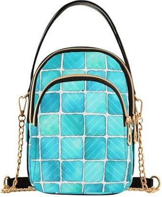 Mnsruu Sac à bandoulière pour femme - Motif carreaux de buffle - Sac à dos à bandoulière avec sangle réglable