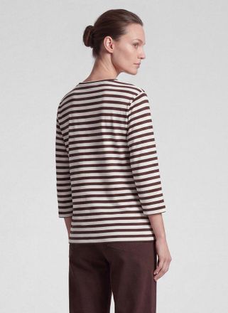 Rabe 3/4-Arm-Shirt mit Streifen-Muster - Print und Glitzersteinen