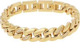 Joop Armband Edelstahl Damen Armschmuck, mit Zirkonia synth., 19+3 cm, Bicolor, Kommt in Schmuck Geschenk Box, 2039843