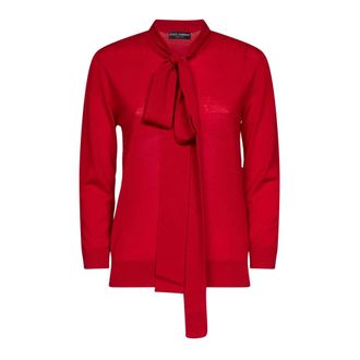 Dolce & Gabbana Femme, Pulls, Rouge, Taille: 42 FR Pull col rond