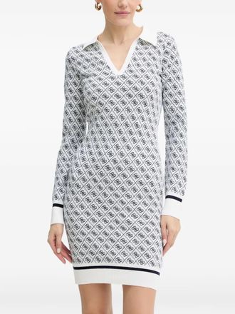 Guess Co robe courte &agrave; motif monogramm&eacute; - Blanc