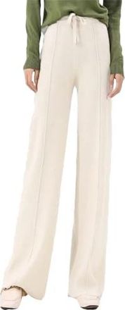 Generic Pantalon ample en cachemire 100 % laine pour femme, ivoire, S