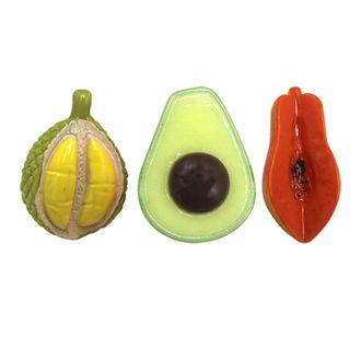 Hemobllo 3 St&uuml;ck Kleiner Harzfruchtornamente aus Robustem Harz Selbstgemacht Bastelzubeh&ouml;r f&uuml;r Handyh&uuml;llen und Wohndeko Realistische K&uuml;nstliche Fr&uuml;chte f&uuml;r Kre