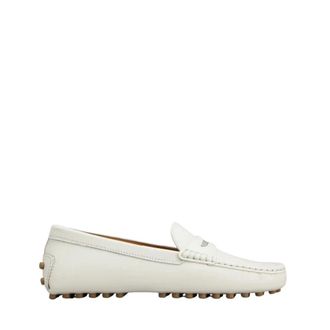 Tod's Wei&szlig;er Ledermokassin mit Gummisohle - - Shoes - Damen - Wei&szlig; - 37 EU