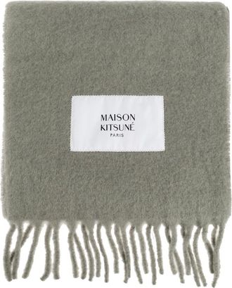Maison Kitsuné unisex, Accessoires, Vert, Taille: ONE Size Alpaca Scarf