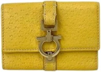 Ferragamo Porte-cl&eacute;s Pre-owned - Femme - Pre-owned - Jaune - Taille: ONE Size