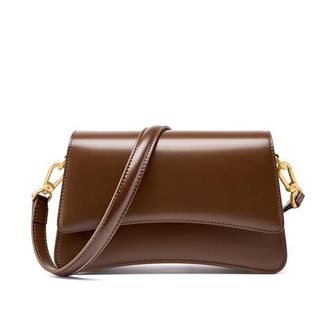 Generic Sac &agrave; bandouli&egrave;re vintage pour femme - Sac &agrave; main en cuir v&eacute;ritable - Petit sac &agrave; main carr&eacute; Hobo - Sac de selle - 2 sangles amovibles, bordeaux, 11.8