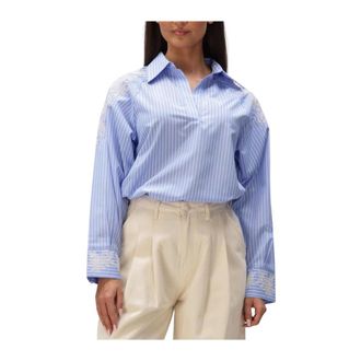 Bruuns Bazaar Damen, Blusen & Hemden, Blau, MGr&ouml;&szlig;e