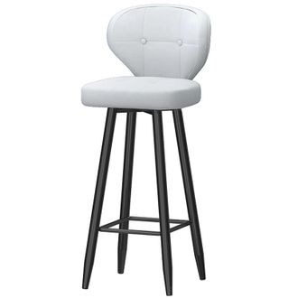 Generic Barhocker, Samt-Tresenhocker, Esszimmerst&uuml;hle mit weicher R&uuml;ckenlehne und Metallbeinen, einfach zu montieren, St&uuml;hle f&uuml;r K&uuml;chentheke/Esszimmer/Hausbar