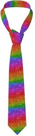 Generic Cravate DAffaires Paillettes Multicolores Rainbow Classique Necktie &Eacute;l&eacute;gant Cravate Pour Hommes Pour C&eacute;l&eacute;brations F&ecirc;te Mariage