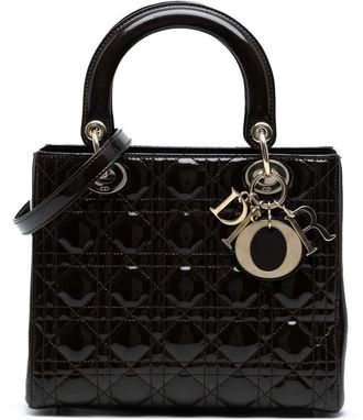 Dior Hobo Bags - Medium Patent Cannage Lady Dior - Gr. unisize - in Braun - für Damen