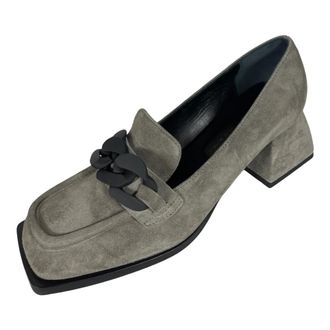 Laura Bellariva Velor Ossido Slipper Pumps - - Shoes - Damen - Grau - 40 EU