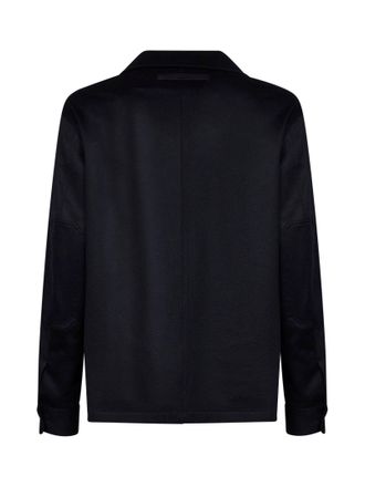 Ermenegildo Zegna Mens Overshirt Oasi Cashmere Alba Blue Shirt